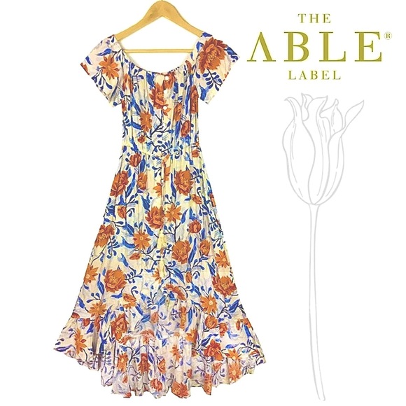 Abel The Label | Dresses | Abel The Label Printed Smocked Waist High ...
